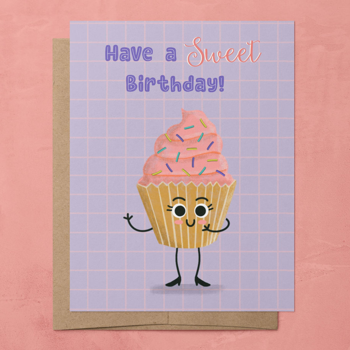 Cupcake Sweet Birthday Greeting Card – Lucid Moon Studio LLC
