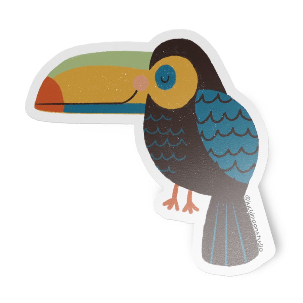 Toucan Vinyl Sticker – Lucid Moon Studio LLC