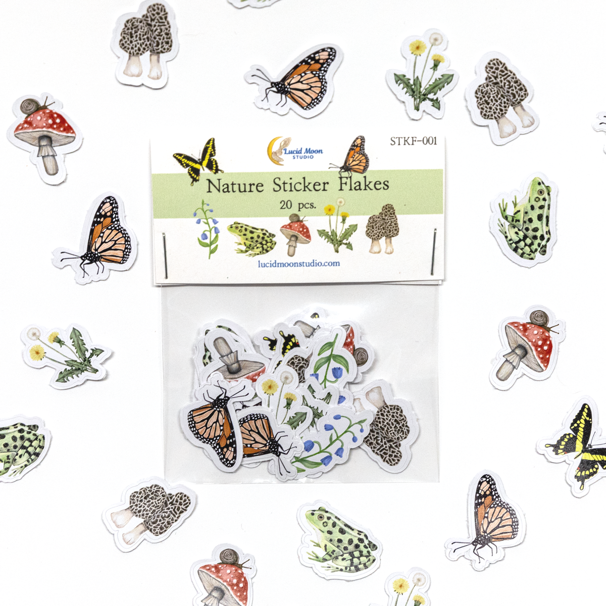 Nature Sticker Flakes – Lucid Moon Studio LLC